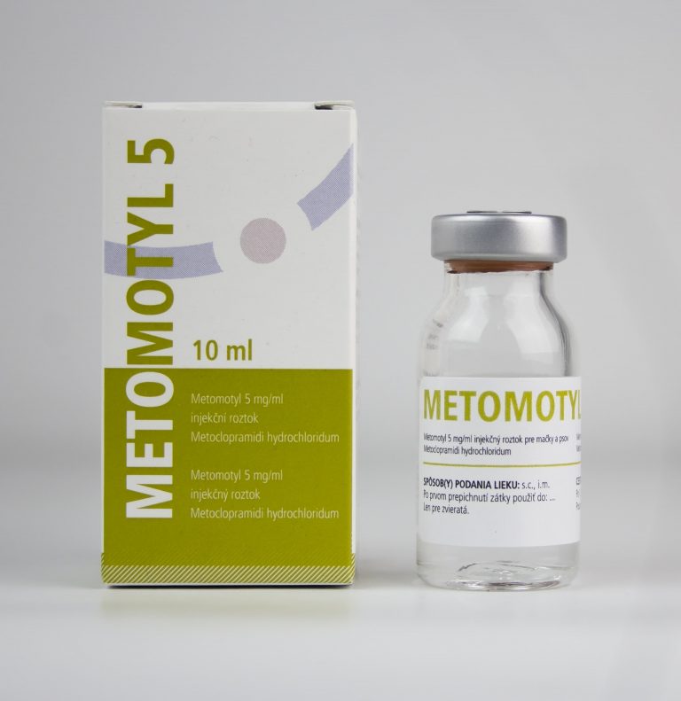 METOMOTYL 5 mg/ml injekční roztok pro kočky a psy – Sevaron