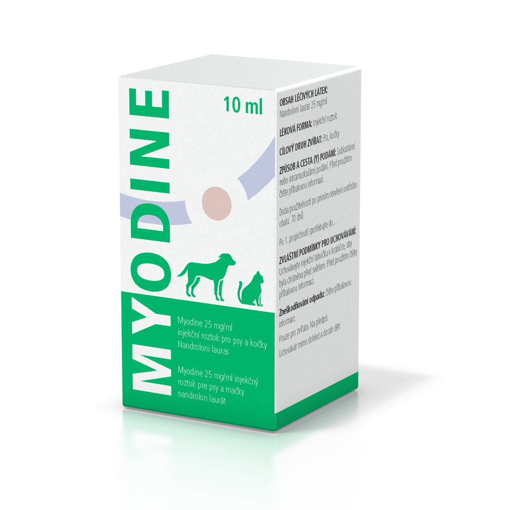 MYODINE 25 mg/ml injekční roztok pro kočky a psy – Sevaron