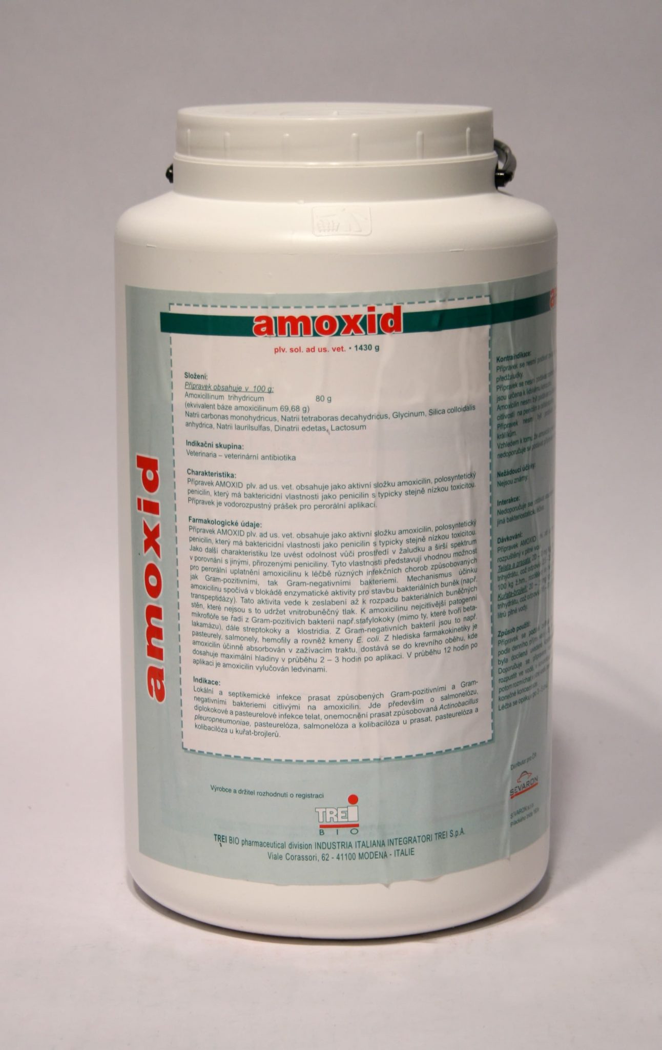 AMOXID 800 mg/g prášek pro přípravu perorálního roztoku – Sevaron